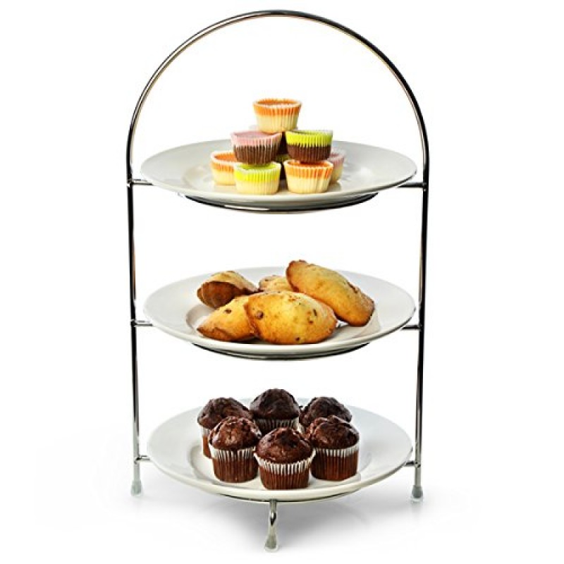 High Tea Stand with 3 plates (3 Tier) - Scenic Rim HIRE
