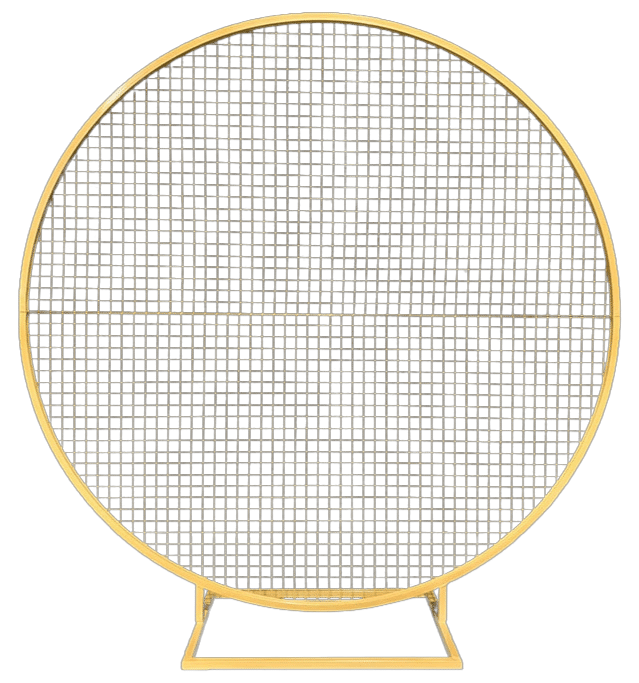 Mesh Frame Backdrop Gold - Round - Scenic Rim HIRE